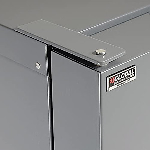 Global Industrial Bin Cabinet with 156 Blue Bins, 38x24x72, Assembled