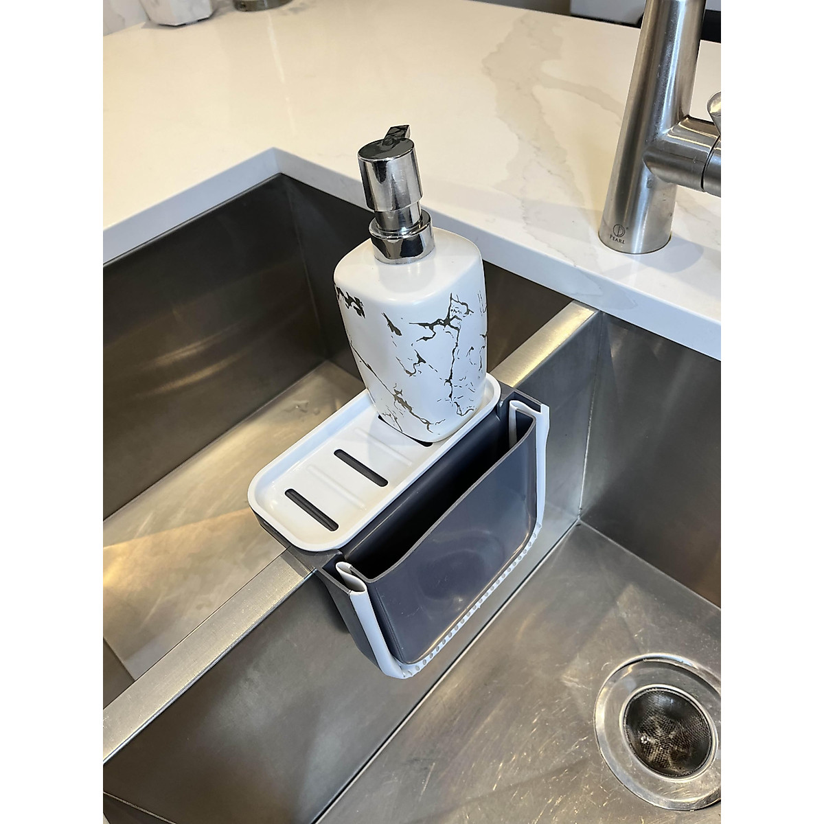 Sponge Holder for Kitchen Sink, Sponge Caddy, Dish Brush Holder, Kitchen Sink Caddy, Kitchen Accessories, kitchen sink sponge caddy, dish soap holder, Kitchen Sink Organizer, Sink Sponge Holder