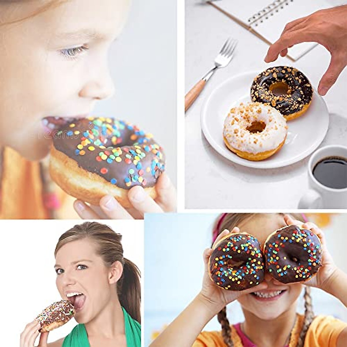 Mini Donut Maker Machine, Electric Non-Stick Donut Maker Machine for Makes 7 Doughnuts, Kid-Friendly Breakfast, Snacks, Donut Print Desserts & More for Home and Travel Use