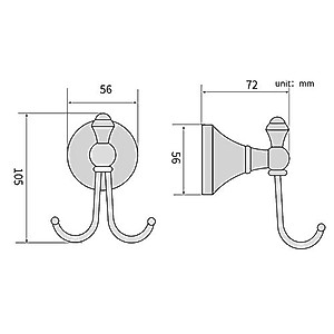 LightInTheBox® Novelty Design Antique Brass Finish Wall-Mounted Robe Hook, Bathroom and Kitchen Accessories. Double Hook
