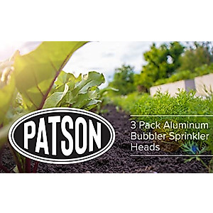 PATSONᵀᴹ 3 Pack Aluminum Bubbler Sprinkler Heads for Drip Irrigation Comes with 3 Spare Rubber Washers - Bubbler Dripper Bulb Gentle Watering System Soaker for use with Garden Hose