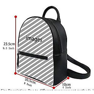 Freewander Purple Smoking Skull Print PU Leather Wallet Mini Backpack School Bag for Women 2pc