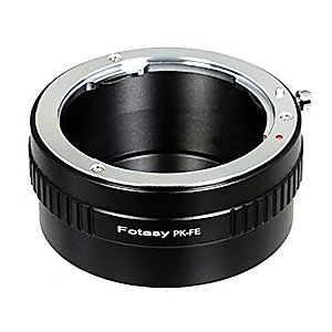 Fotasy PK Lens to E Mount Adapter, K Mount E Adapter, PK FE Adapter, Compatible with Pentax K Lens Sony a7 a7R a7s II III IV a9 a7c Alpha 1 a6600 a6500 a6400 a6300 a6100 a6000 a5100 a5000 a3500 ZV-E10
