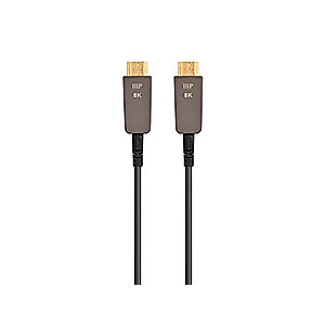 Monoprice Ultra High Speed HDMI Cable - 20 Feet - Black, 8K@120Hz, Dynamic HDR, 48Gbps, Fiber Optic, Earc, AOC, Ycbcr 4: - Slimrun AV Series