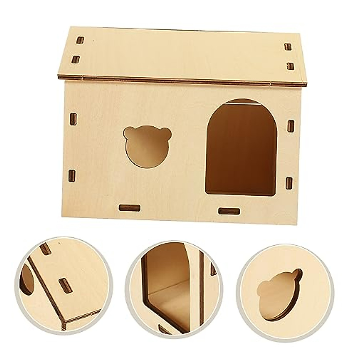 balacoo House Mini Toys Wooden Toys cage Toy Accessories Rat nest Chinchilla cage Toy Rat Hideout Toys Chinchilla Hideout Home Rat Hideout Hamster The Swing Wooden cage Decorate