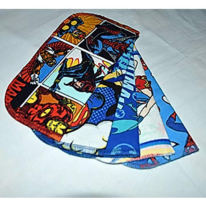 2 Ply Printed Flannel 8x8 Inches Little Wipes Set of 5 Favorite Superhero Characters