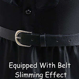 VORLITS Black Halloween Costumes Dress Girls Cosplay Christmas Party With Wigs Belt Socks Cat Ears Headband Wig Cap