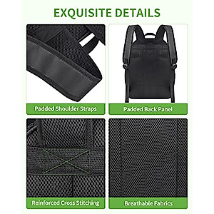 MAY TREE Mesh Backpack for School with Inner Laptop Compartment, Heavy Duty Mesh Backpacks for Adults Girls Boys Kids with Padded Shoulder Straps, Large Mesh Backpack for Travel Beach Hiking - Black
