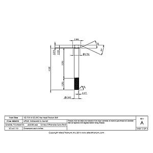 Allied Titanium 0004314, (Pack of 2) 1/2-13 X 4-1/2 UNC Titanium Hex Head Bolt, Grade 5 (Ti-6Al-4V)