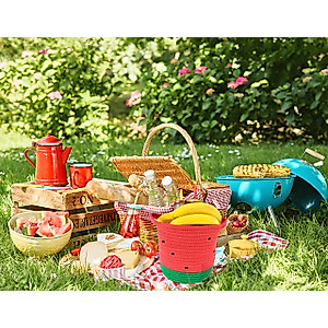 Watermelon Cotton Rope Storage Basket Pack of 3 for Organizing Novelty Gift Fruit Basket Large Picnic Basket Room Decor