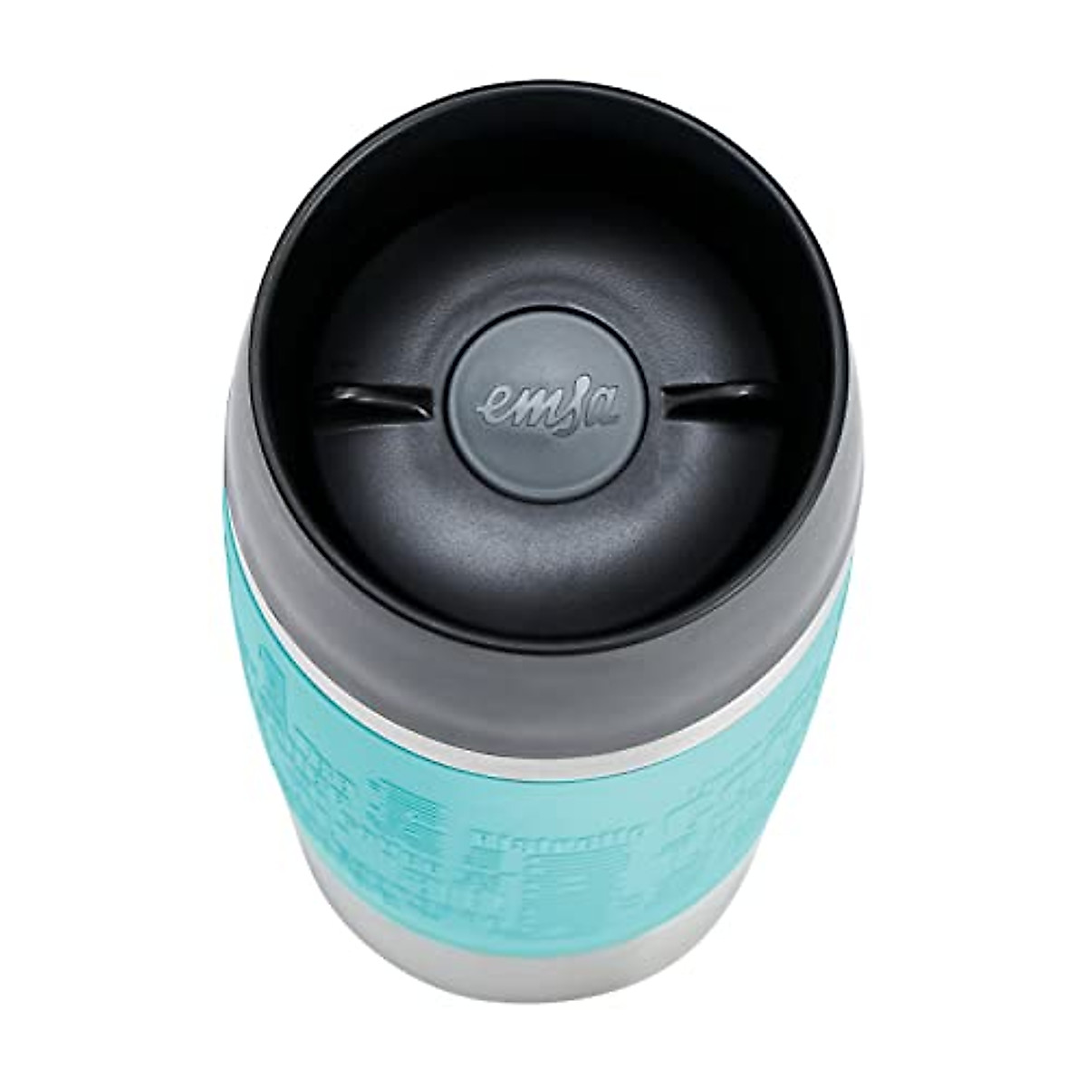 EMSA N2012900 Travel Mug Stainless Steel Thermal Insulated Cup 0.36 litres 4h Hot 8h Cold BPA Free 100% Leak-Proof Dishwasher Safe 360° Drinking Opening Mint Green 1 Piece (Pack of 1)