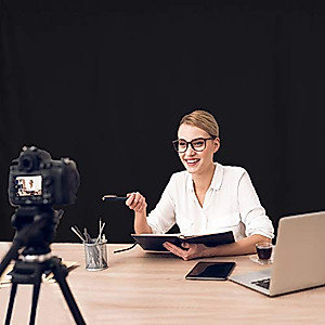 WENMER Black Backdrops, Solid Black Photo Backdrops for Photoshoot, Photography Backdrops Background for Photo Shooting, Party, Videos, 5 x 7 FT