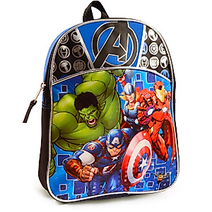 Marvel Avengers Mini Backpack for Preschool Toddlers (11") (Avengers School Supplies Bundle)