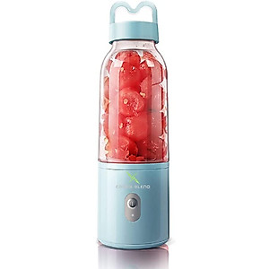 CrossBlend V2 Portable Personal Blender, Smoothie Blender for Shakes and Smoothies with USB Rechargeable, Mini Blender Juicer Cup On the Go for Travel, Outdoor, Gym, Office (Blue)