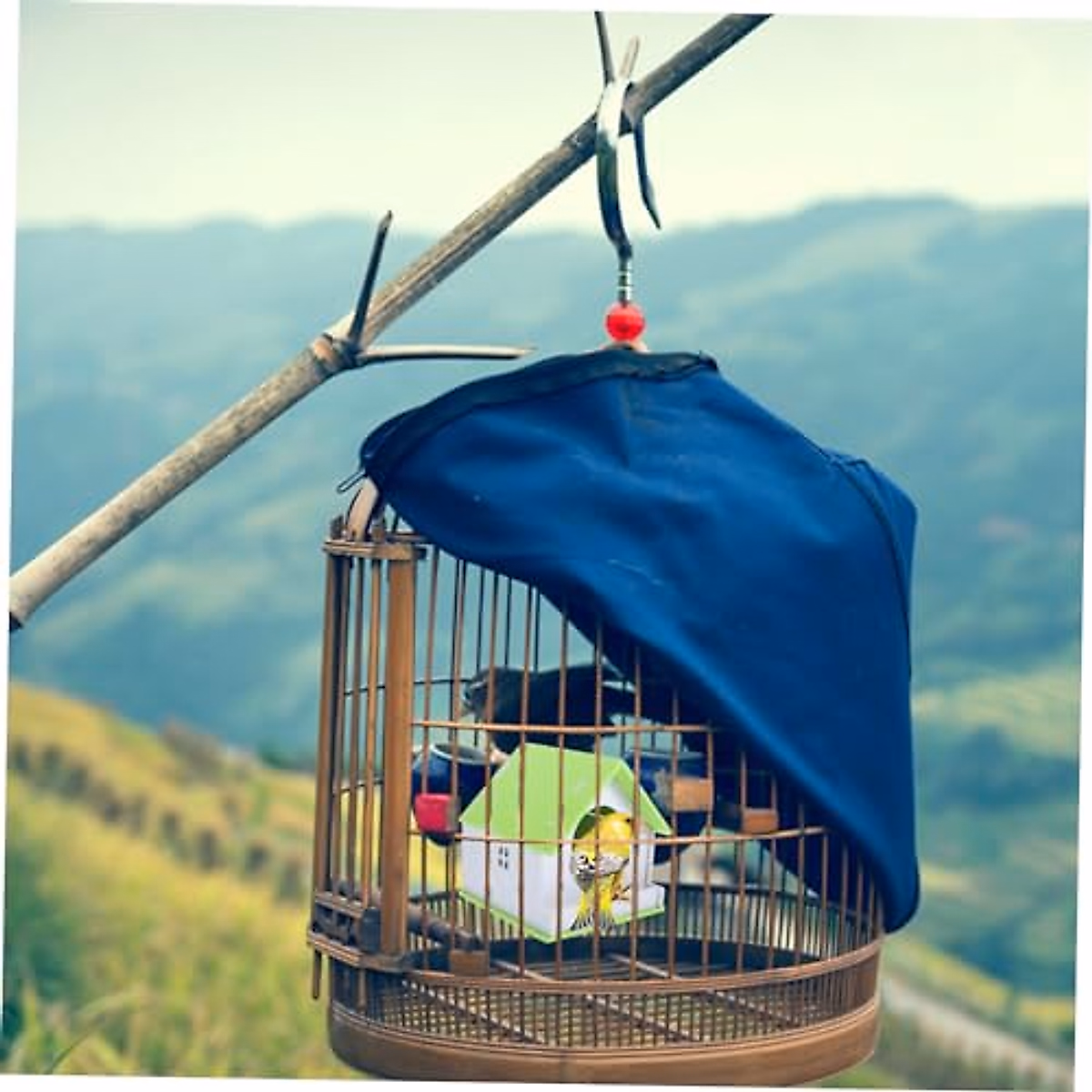 Parliky Birds Supplies Cage Cups for Chickens Bird Breeding House Bird Incubation Bird Cage Budgie Warm Bird Nest Bird Incubator Parrot Nest Bird Hideout Bird Feeder House Green Wooden