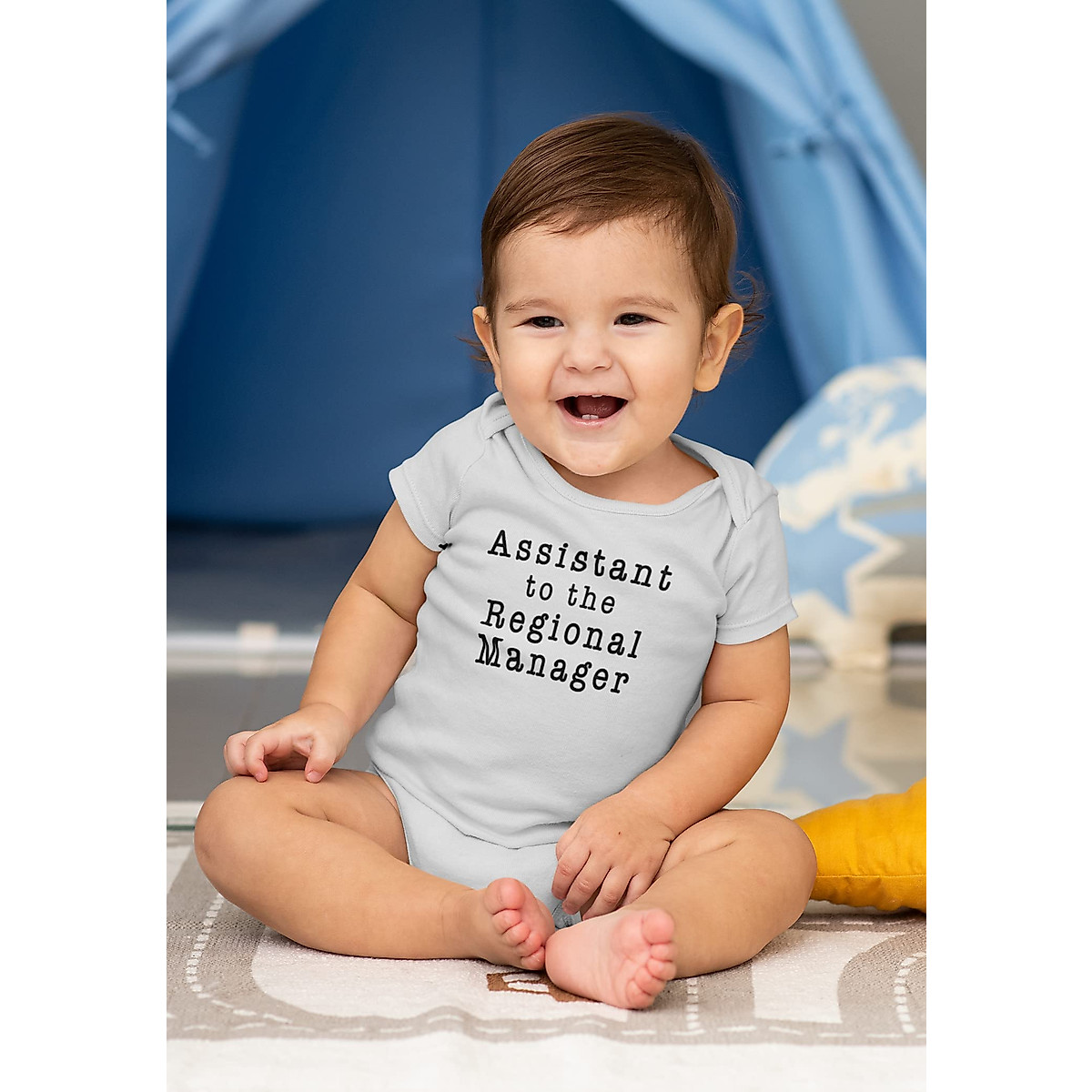 Pop Threads Office Assistant Regional Manager Infant Bodysuit Unisex Baby Girl Boy Clothes Black 6M