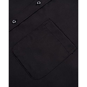 Alimens & Gentle Mens Short Sleeve Dress Shirts Regular Fit Solid Casual Button Down Shirts X-Large