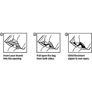 50 Pieces Matte Black 12"x9"x4" Ziplock Pouch ASTM-D3475 Standard Child Resistant Exit Bags