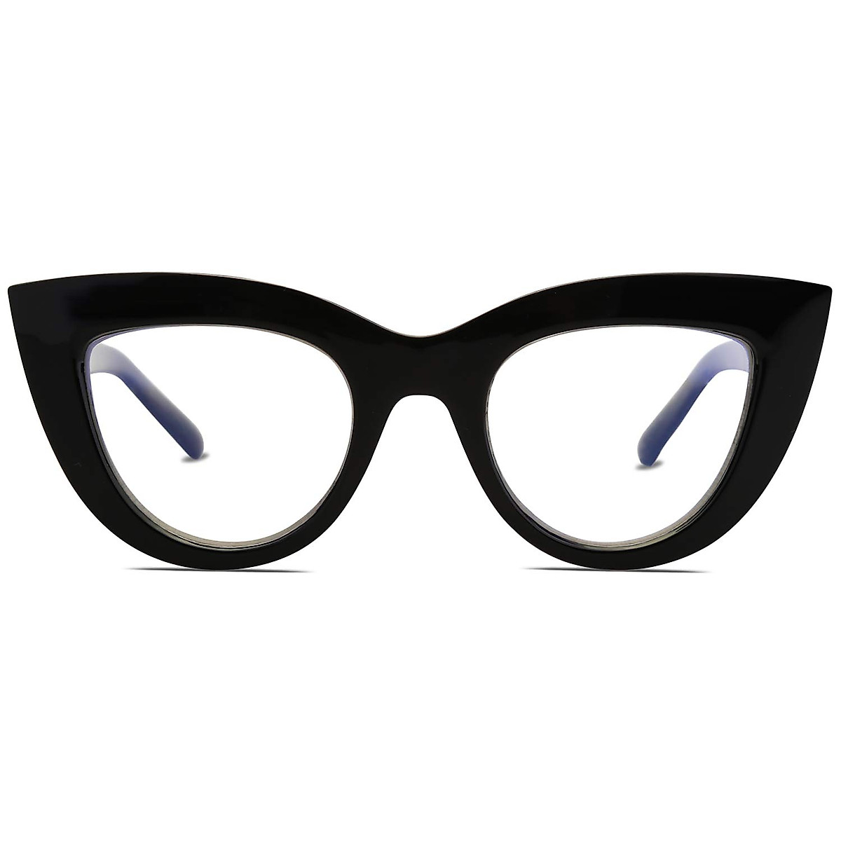 SOJOS Blue Light Blocking Glasses Retro Vintage Cateye Eyeglasses for Women Plastic Frame Hipster Party SJ5025 with Black Frame/Anti-Blue light Lens