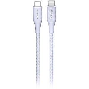 Insignia - 5' Lightning to USB-C Charge-and-Sync Cable - Purple