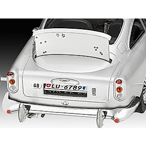 Revell 14554 Aston Martin DB5 James Bond 007 Goldfinger 1:24 Scale 122-Piece Skill Level 2 Model Car Building Kit, Silver