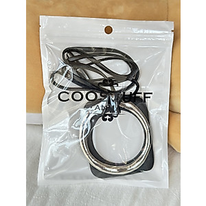 COOSTUFF ANNA Hotsale Handmade Women Long Necklaces Jewelry Black Sandalwood Vintage Statement Necklace for Women (Black)