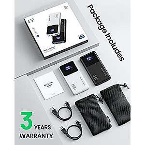 [2 Pack] INIU Portable Charger, 22.5W PD3.0 QC4.0 USB C Fast Charging 10500mAh LED Display Power Bank, Battery Pack with Phone Holder for iPhone 14 13 12 Samsung S20 Google LG AirPods iPad Tablet etc.