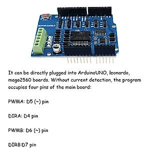 KOOBOOK 1Pcs L298P Shield R3 Motor Driver Module Expansion Board H-Bridge 2A for Arduino UNO 2560