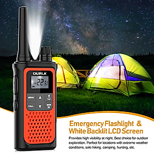 Walkie Talkies for Adults 3 Pack,Two Way Radios Long Range Rechargeable Walkie Talkies with Earpiece Jack Bulit-in 1800mAh Li-ion Battery,22 FRS Channels,LED Flashlight,USB Charger,NOAA Walky Talky