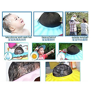 GUAngqi Water Resist Children Wash Hair Shampoo Shield Bath Shower Waterproof Cap Hat