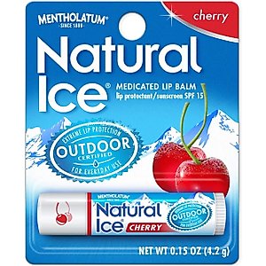 Mentholatum Natural Ice Lip Balm Cherry SPF 15 1 Each (Pack of 6)