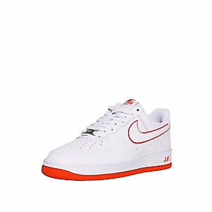 Nike Air Force 1 '07 White/White-Picante Red-White Mens Size 11