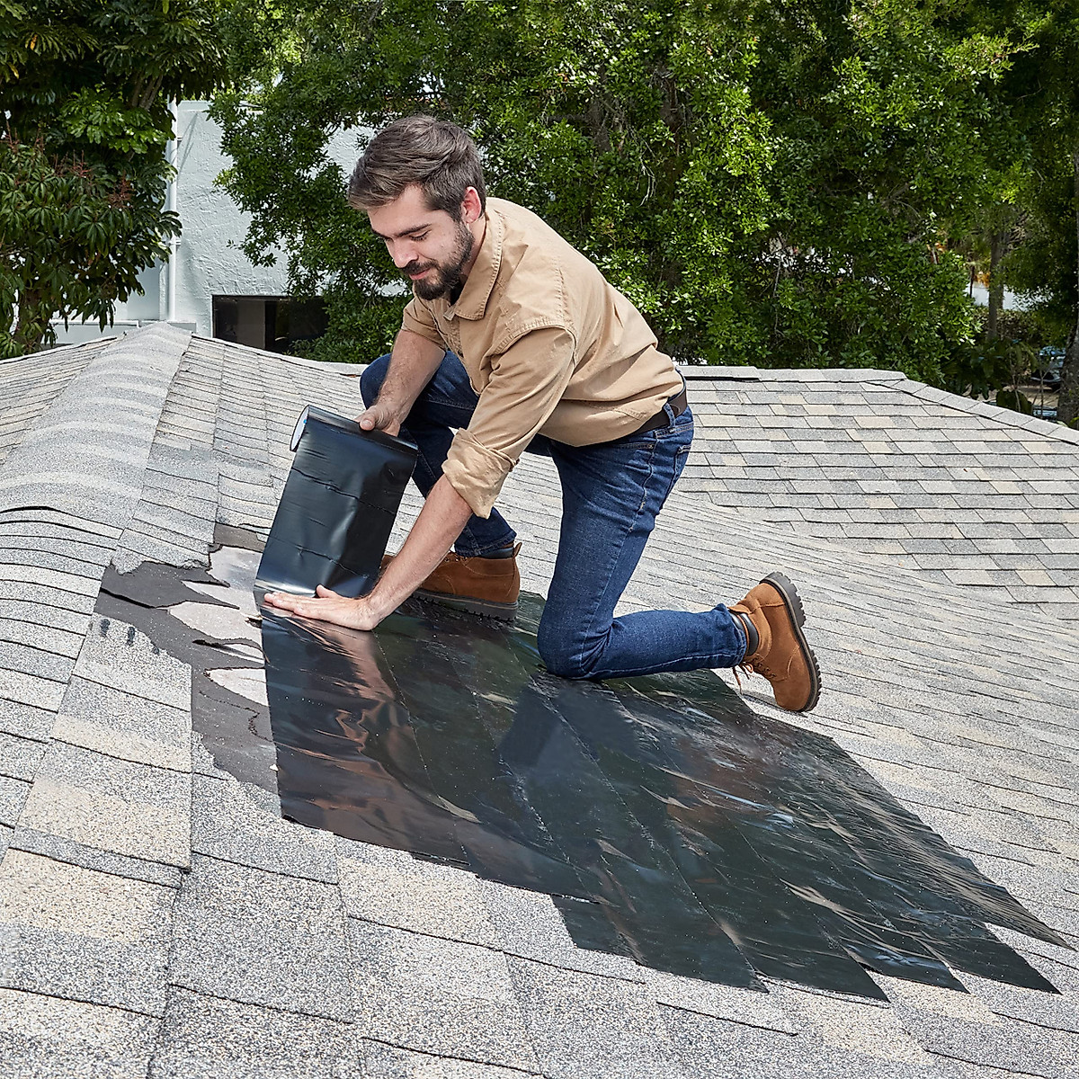 Flex Tape, MAX, 8 in x 25 ft, Black, Original Thick Flexible Rubberized Waterproof Tape - Seal and Patch Leaks, Works Underwater, Indoor Outdoor Projects - Home RV Roof Plumbing and Pool Repairs