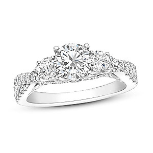 1.5 Carat (ctw) moissanite engagement rings for women 14K Gold ring moissanite rings- 10.5