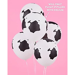 xo, Fetti Cow Print Latex Balloons - 25 pk, 12" | Bachelorette Party Decorations, Last Rodeo, Bridal Shower, Birthday Party, Baby Shower