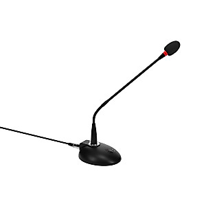 Monoprice Commercial Audio Desktop Paging Microphone with On/Off Button (No Logo),Black