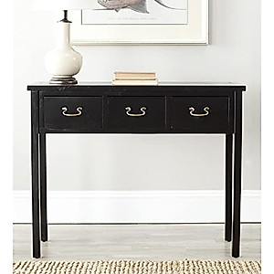 SAFAVIEH Home Collection Cindy Farmhouse Quartz Grey 3-Drawer Console Table