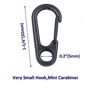 DGOL 15pcs Zinc Alloy Mini Paracord Hook Rope Small EDC Carabiner Clip,Molle Clasp Cord Clasp Fastener Holder