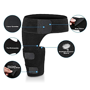 Sciatica Pain Relief Brace for Hip- Hamstring compression Thigh, Groin Wrap Support for Pulled Muscles, Sciatic Nerve, Joints, Arthritis- For Men and Women | Left Leg