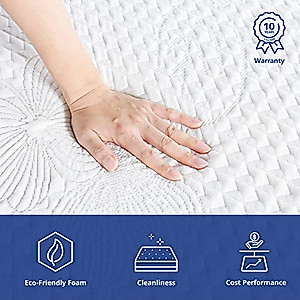 Oleesleep 6 Inch Ventilated Gel Infused Memory Foam Mattress, CertiPUR-US Certified, Blue, Queen