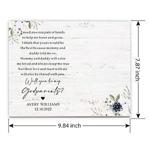 FDFHOME Thank You Gift For Godparents Godparents Picture Frame from Godchild, God Parents Presents, Will You Be My Godparents, Christmas Gift for Godparent Baptism Gift for Godparents 8x15 Inch