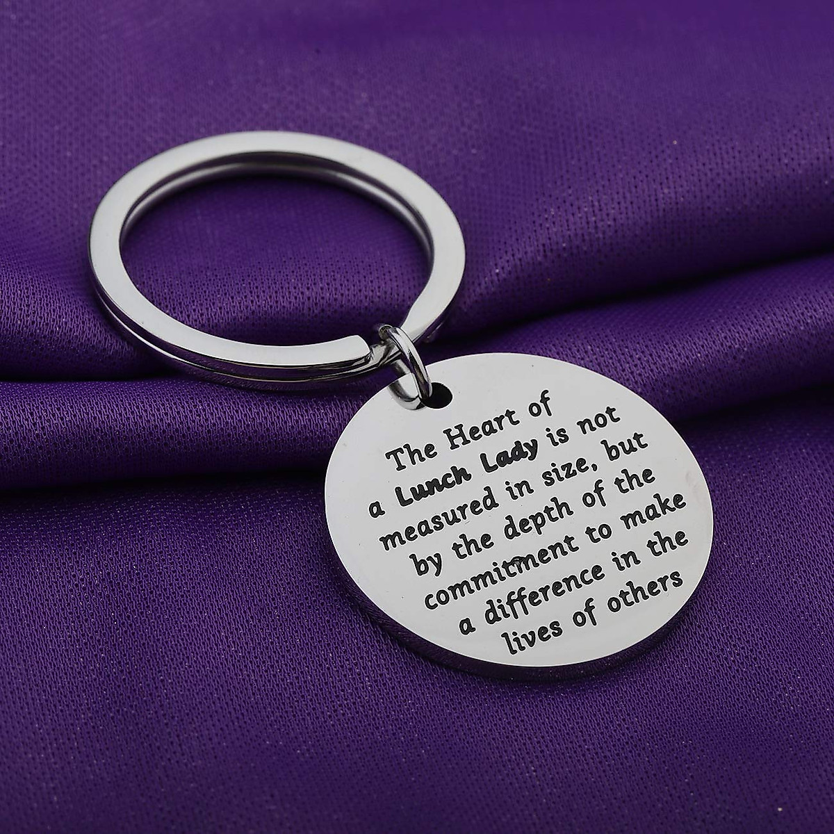 LQRI Lunch Lady Gift School Lunch Lady Appreciation Gift The Heart of a Lunch Lady is Not Measured in Size Thank You Gift for Lunch Lady Cooker Cafeteria Worker (sliver)