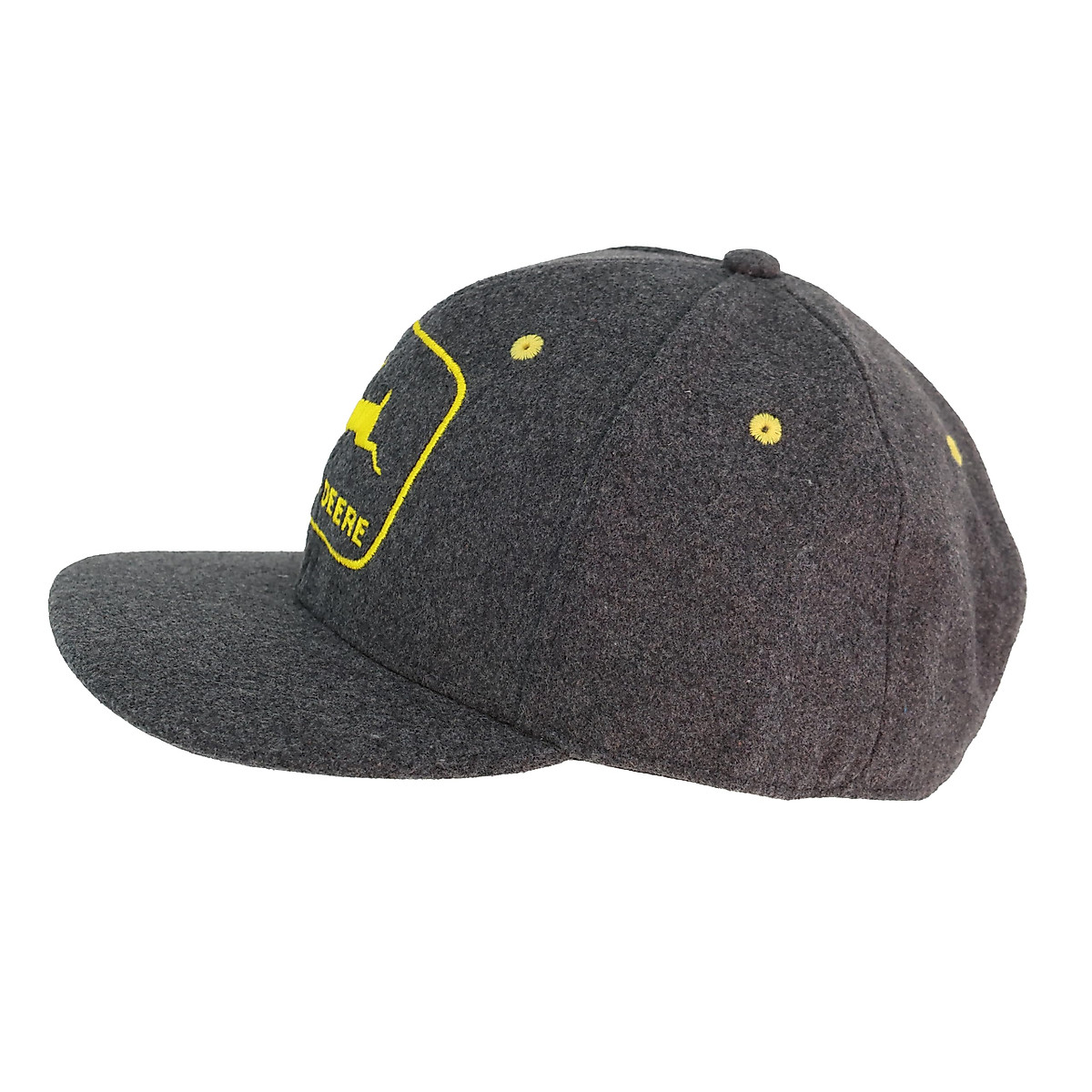 John Deere Faux Melton Wool-Charcoal-Os