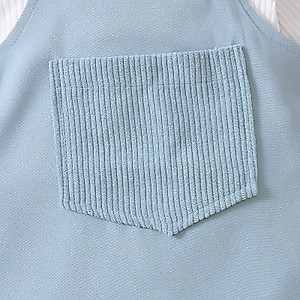 MIEKISA Baby Girl Long Sleeve Romper Suspender Skirts Set Hair Band Free (Blue, 9-12M) Set17# Set17#