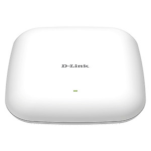 D-Link PoE Access Point WiFi 6 AX1800 Wave 2 Dual Band Wireless Internet Network Compact Design Wall Ceiling Mountable WiFi AC AP (DAP-X2810), White