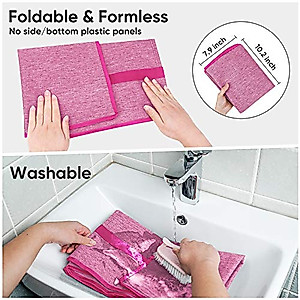 BALEINE 2 Pack Storage Tote with Zippers & Carrying Handles, Heavy-Duty Oxford Fabric Moving Bags for Space Saving Moving Storage, Pink