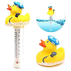 XY-WQ Floating Pool Thermometer, Large Size Easy Read for Water Temperature with String for Outdoor and Indoor Swimming Pools and Spas (Duck)