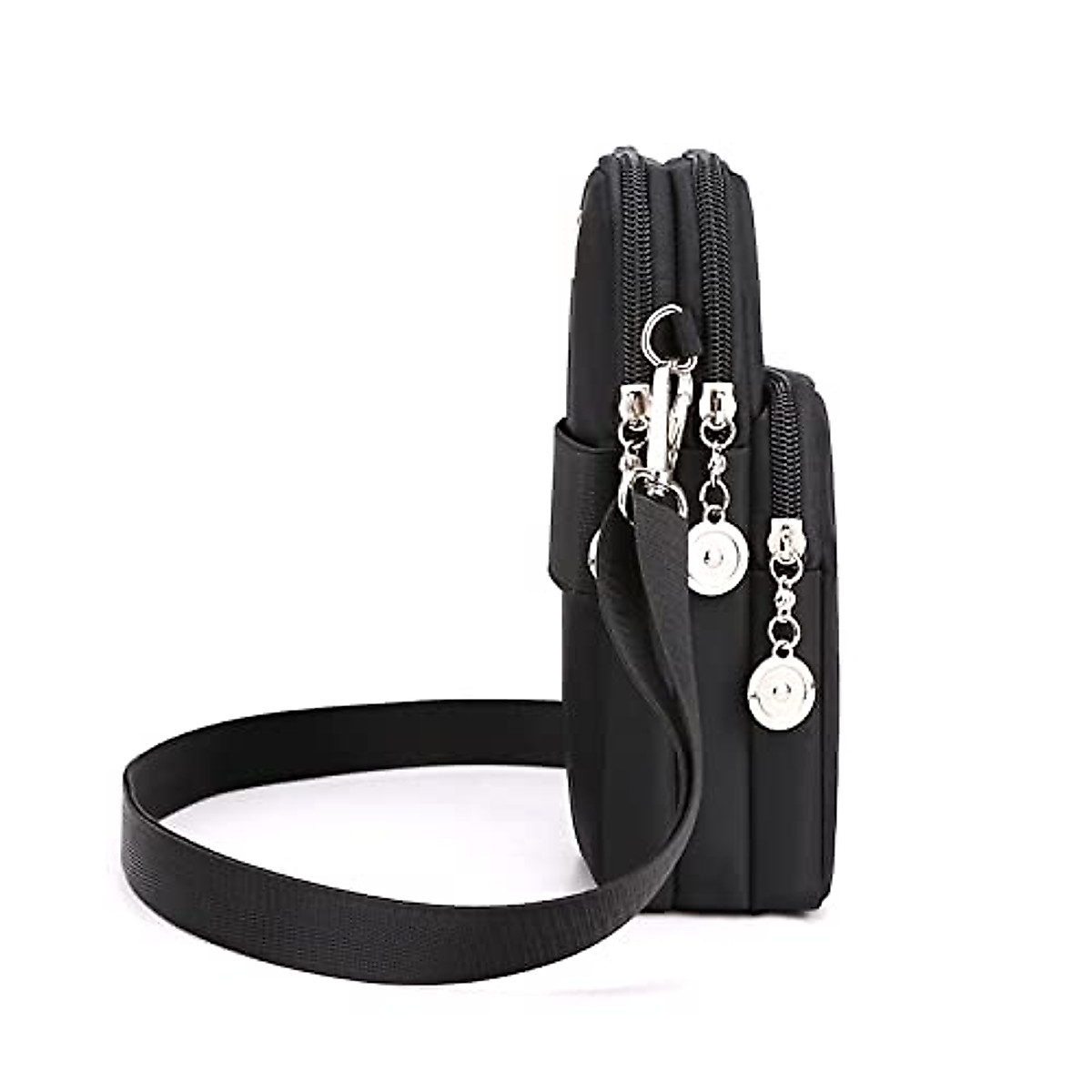 Small Crossbody Bag Cell Phone Purse Wallet Wristband Armband for Samsung Galaxy S22 Ultra S22+ S20 S21 FE A53 A03s A13 Moto G Power 2022 G Stylus 5G OnePlus Nord N200 TCL 30 SE BLU G91 F91 (Black)