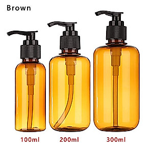 FKJLUN Soap Dispenser Pump 100/200/300ML Foaming Bottle Liquid Soap Whipped Mousse Points Bottling Shampoo Lotion Shower Gel Foam Pump Bottles Travel Hand Lotion Bottle (Color : 300ml Transparent)