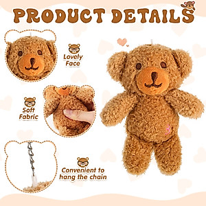 Zomiboo 9 Pieces Plush Mini Stuffed Animal Toys Tiny Soft Bear Bunny Doll Small Furry Doll Wedding Present Box Doll Toy for Halloween Christmas Baby Shower Party (Bear Style,6 Inch)